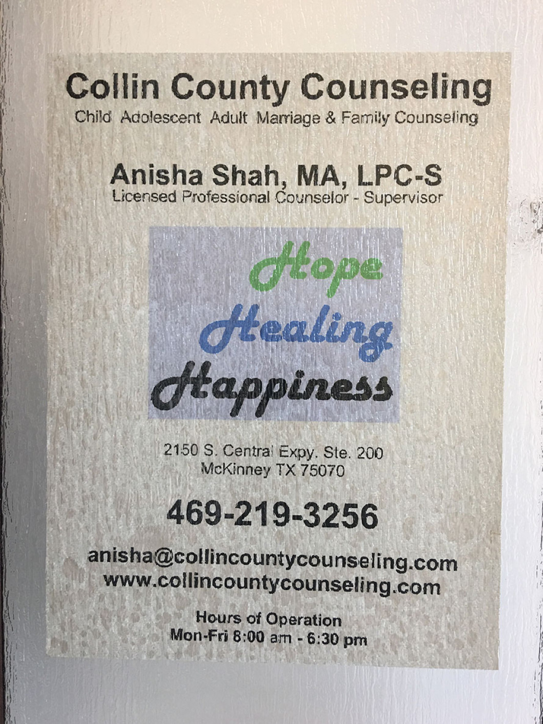 Meet the Therapist | Collin County Counseling